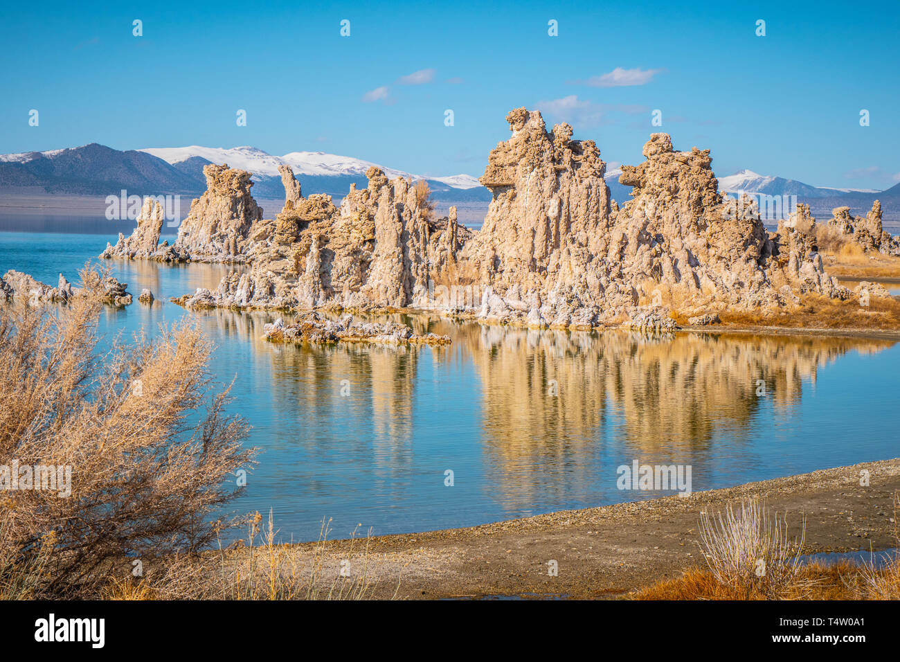 Tufa towers columns of limestone at Mono Lake Stock Photo - Alamy