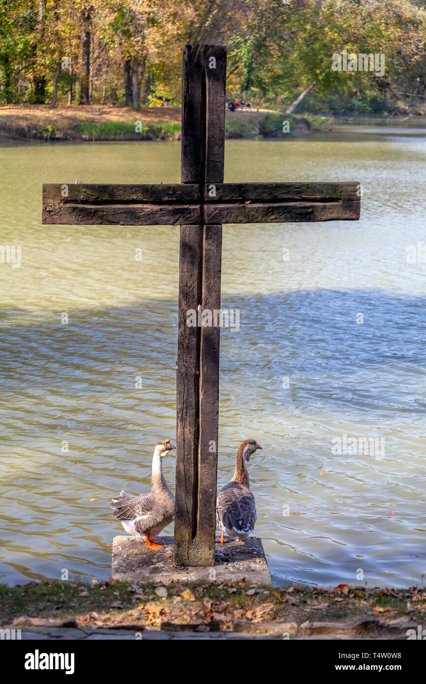 Big Wooden Cross High Resolution Stock Photography and Images - Alamy