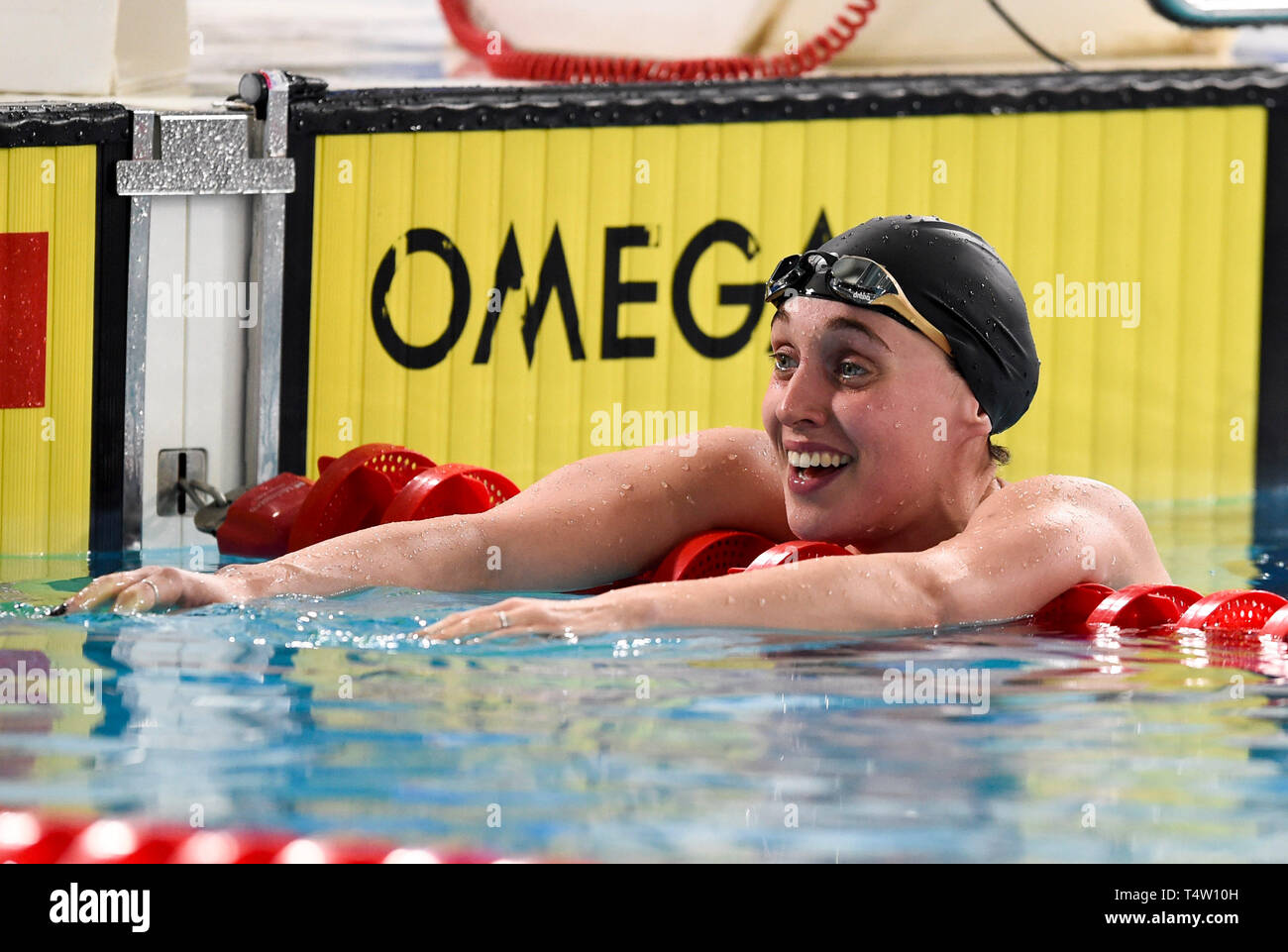 Alys Thomas after winning the Women's 200m Butterfly final during day ...