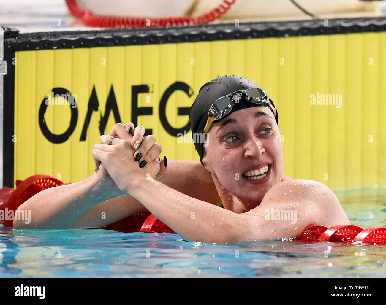 Alys Thomas after winning the Women's 200m Butterfly final during day ...