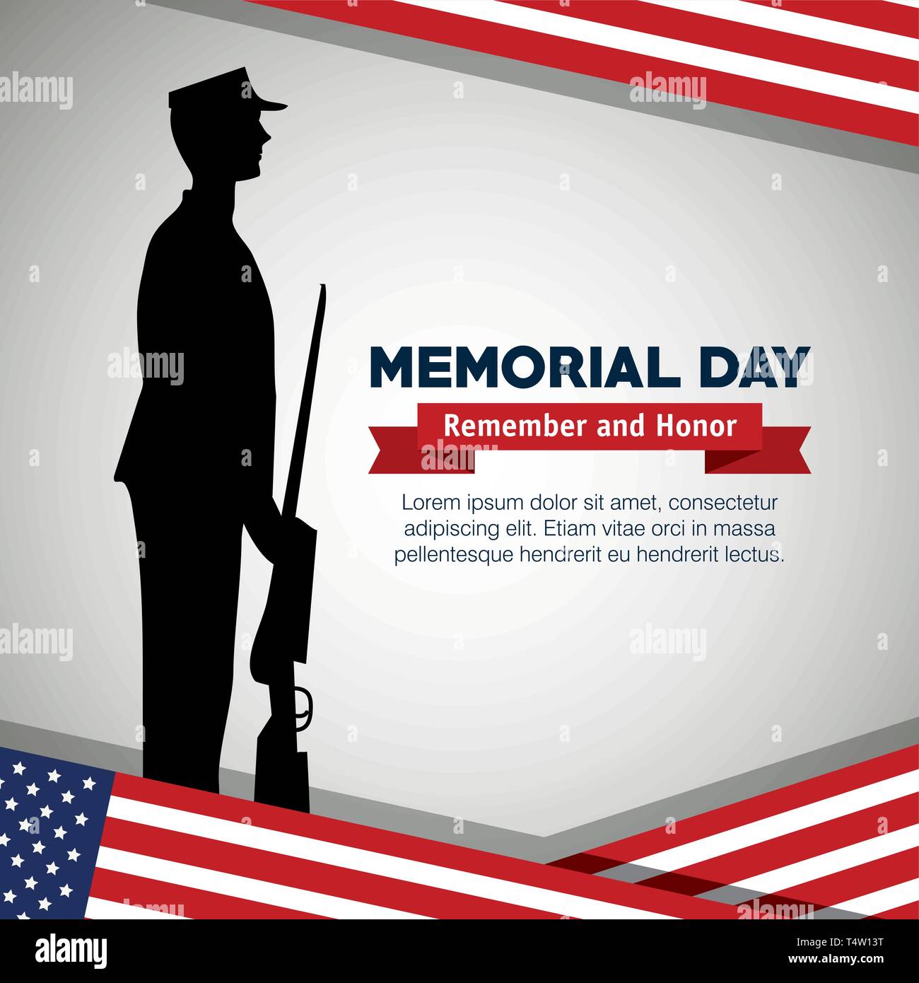 soldier with rifle to celebrate memorial day Stock Vector Image & Art ...
