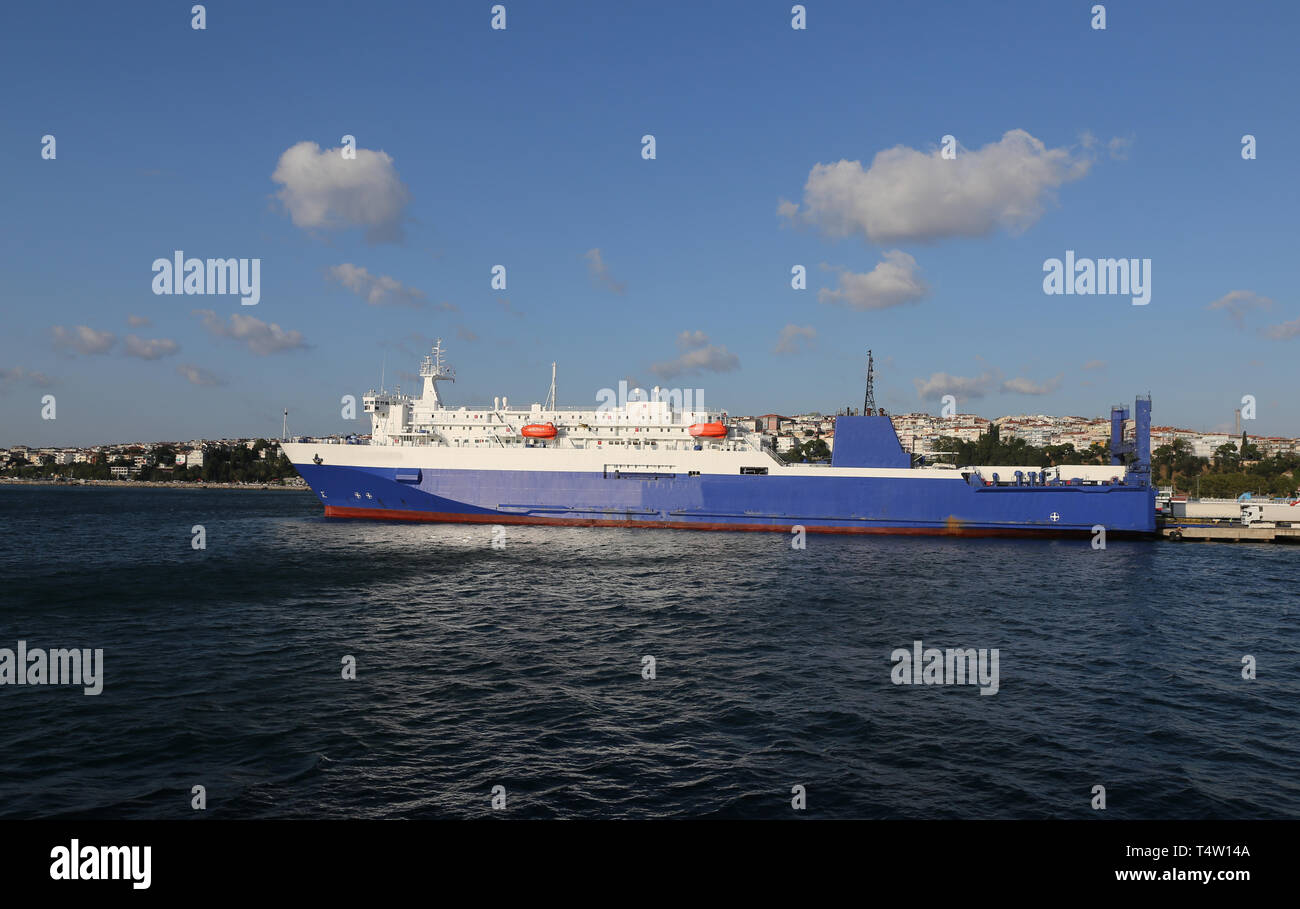 Roro Ship is loading in a Port Stock Photo - Alamy