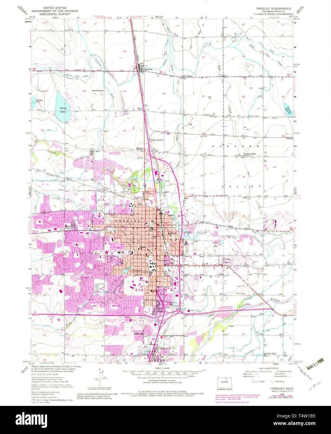Greeley colorado map hi-res stock photography and images - Alamy