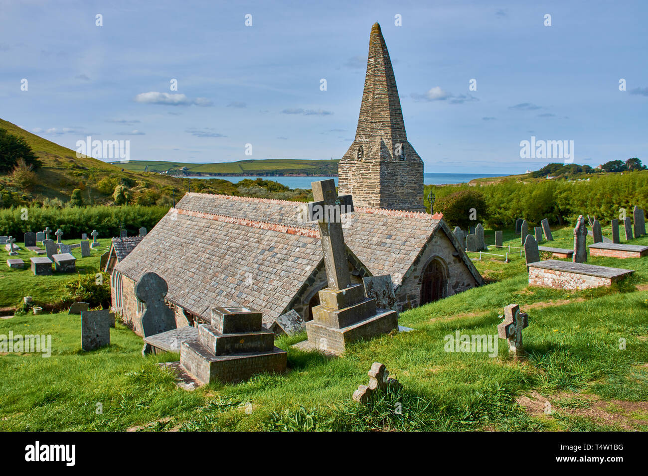 St_enodoc_church hi-res stock photography and images - Alamy