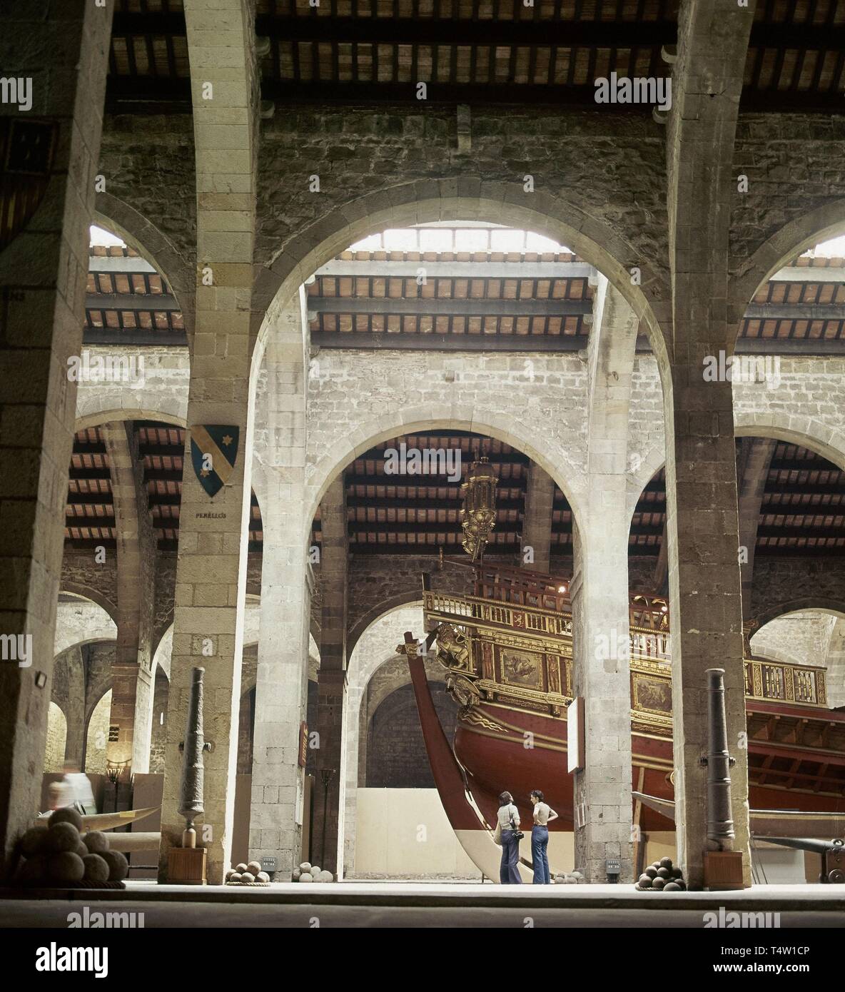 INTERIOR. Location: ATARAZANAS / MUSEO MARITIMO. Barcelona. SPAIN Stock ...