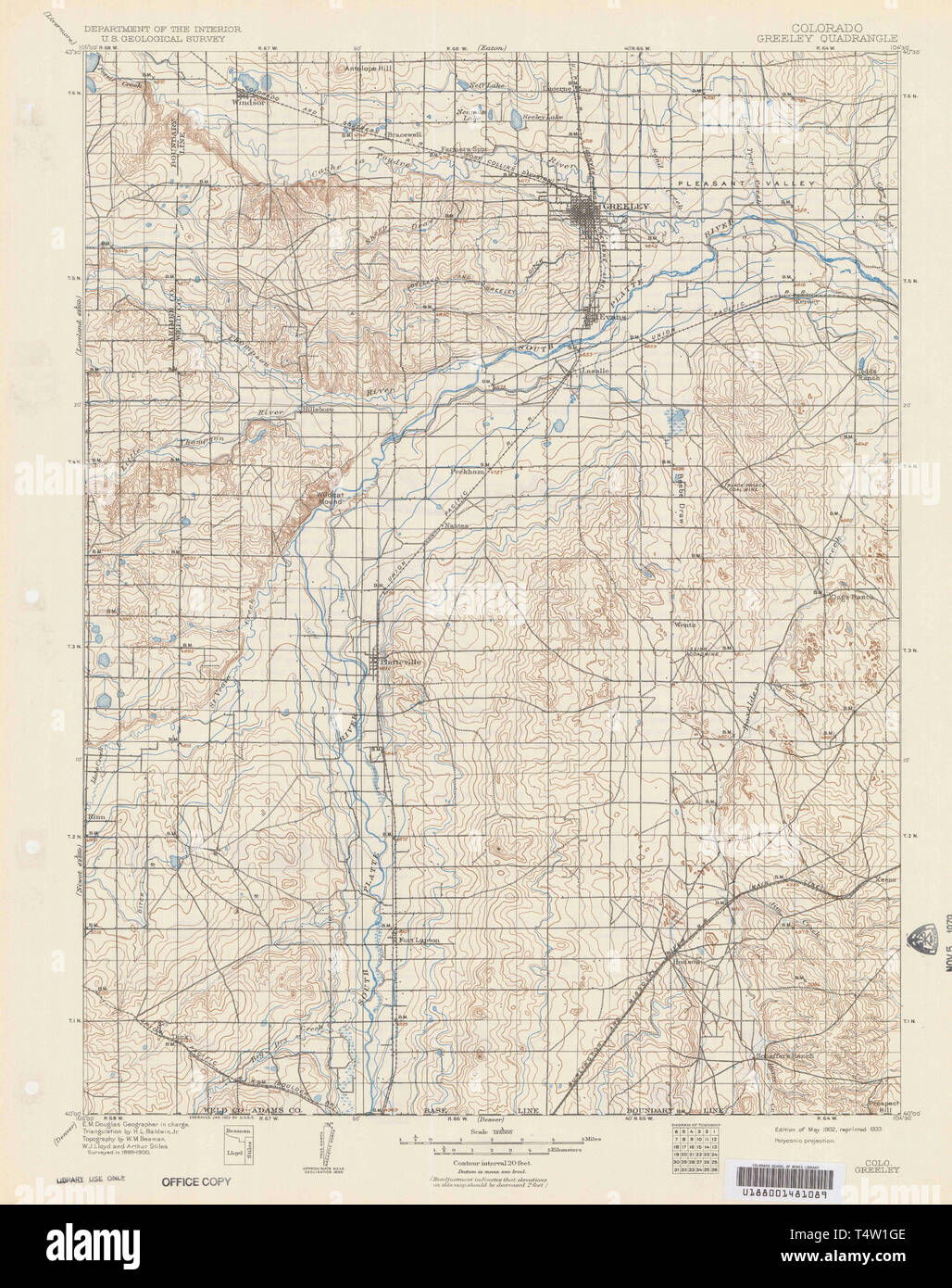 Greeley colorado map hi-res stock photography and images - Alamy