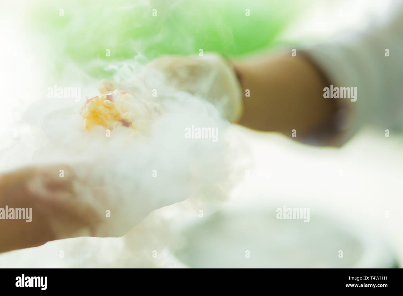 dry ice dessert Stock Photo - Alamy
