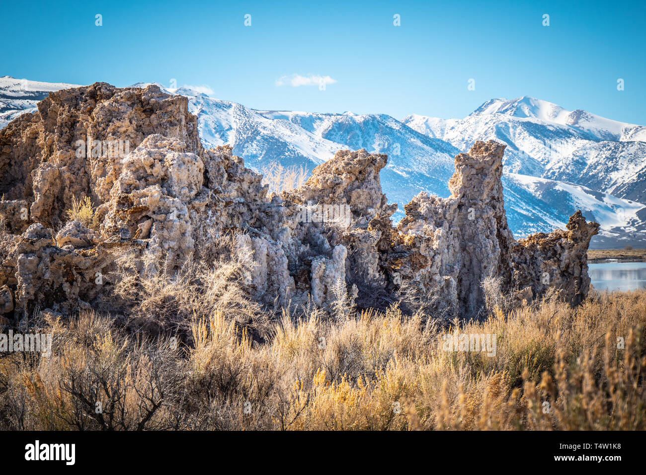 Tufa towers columns of limestone at Mono Lake Stock Photo - Alamy