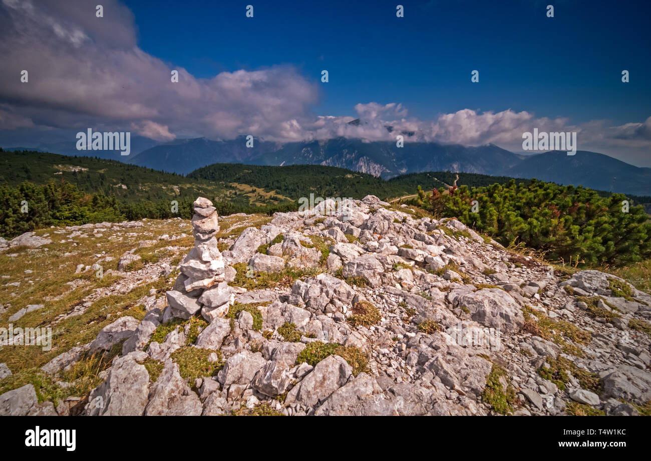 Hiking at the Rax in the Raxalpe Stock Photo - Alamy