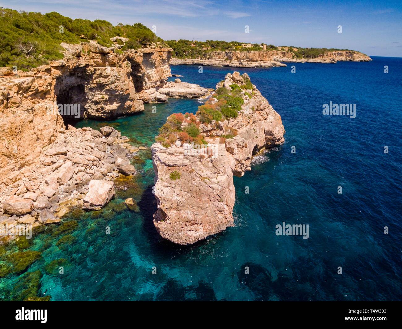 Es Pontas, arco natural de roca, Santanyí, Mallorca, balearic islands ...