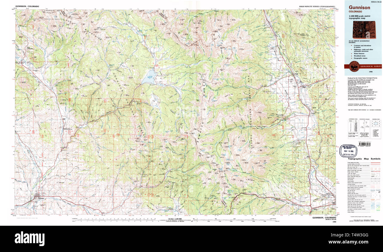 Gunnison colorado map hi-res stock photography and images - Alamy