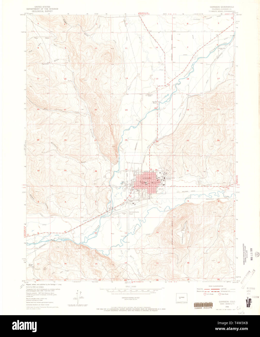 Gunnison colorado map hi-res stock photography and images - Alamy