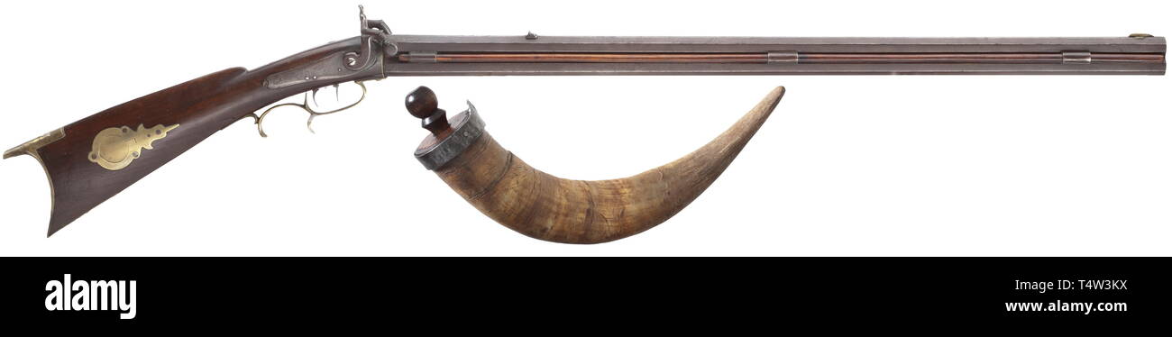 Civil long arms, flintlock and caplock, caplock double rifle, USA ...