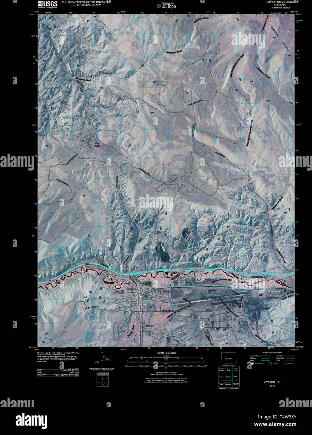 Map of gypsum colorado hi-res stock photography and images - Alamy