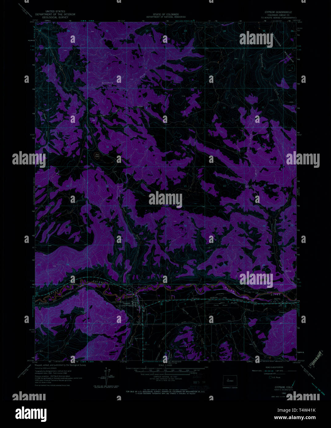 Map of gypsum colorado hi-res stock photography and images - Alamy