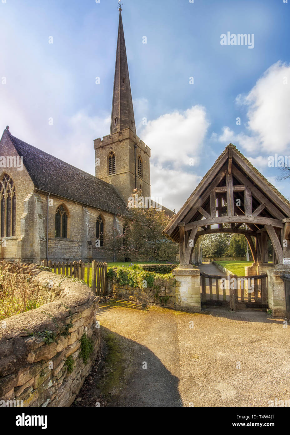 St. Giles Church in the village of Bredon, Worcestershire. England ...