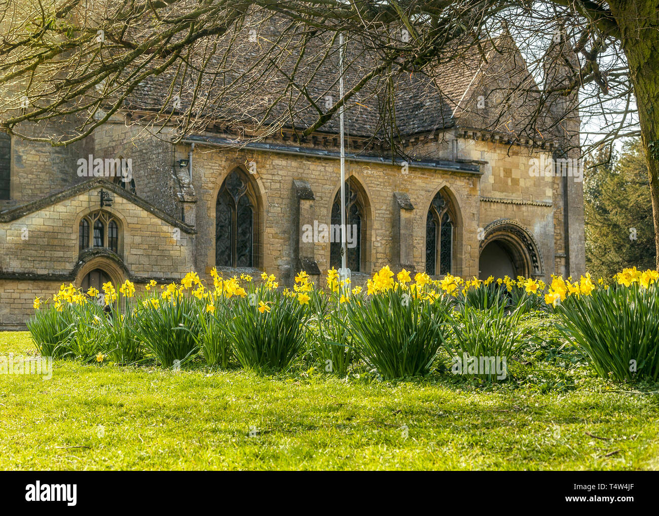 St. Giles Church in the village of Bredon, Worcestershire. England ...