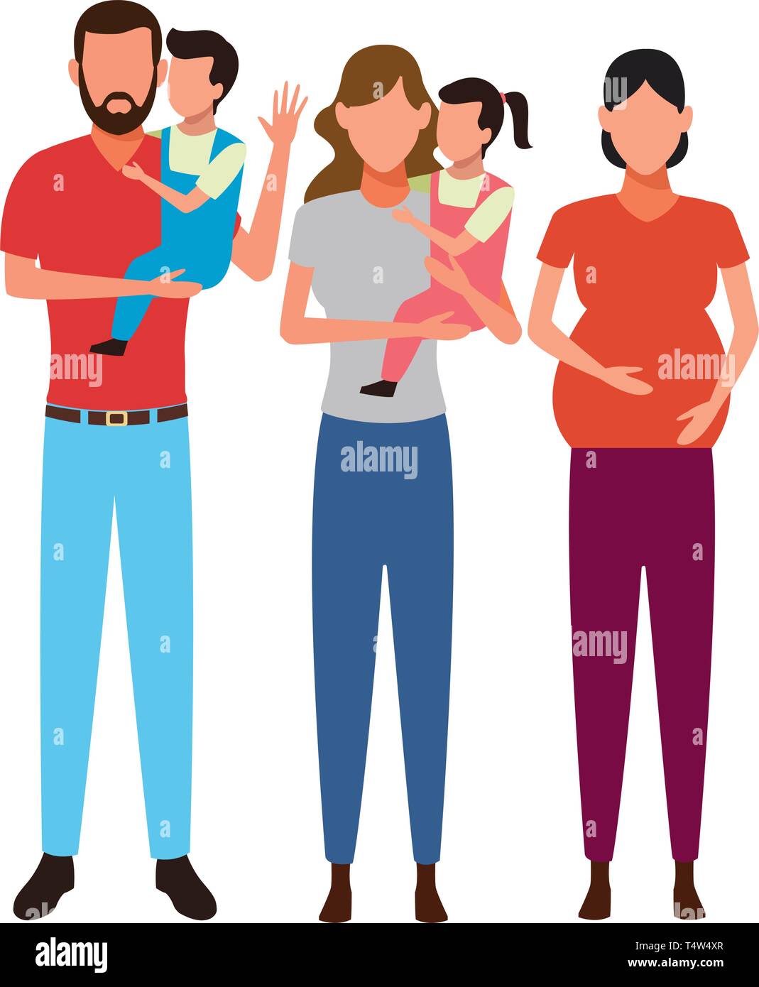 family avatar cartoon character Stock Vector Image & Art - Alamy