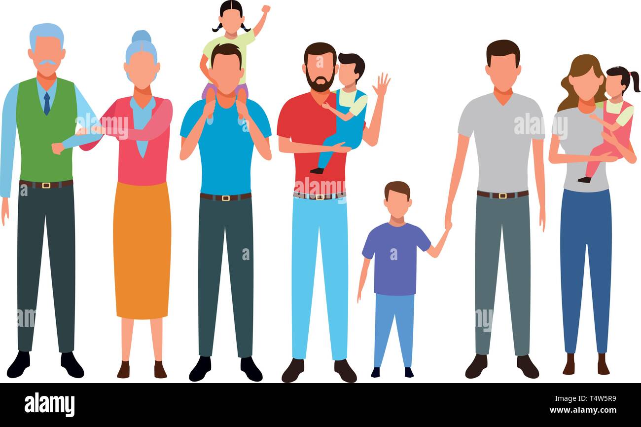 family avatar cartoon character Stock Vector Image & Art - Alamy