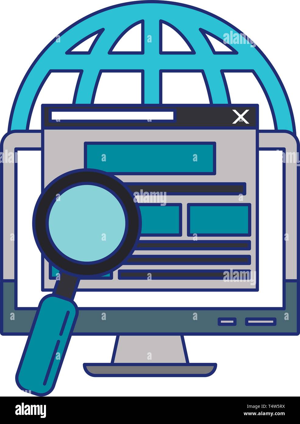 Shopper browsing Stock Vector Images - Alamy