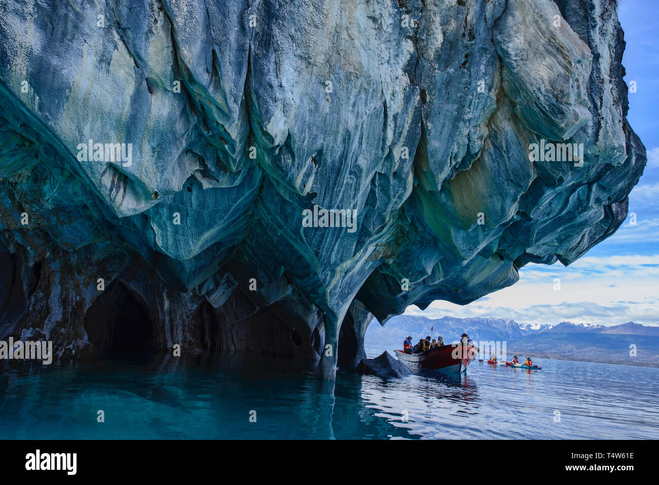 The Marble Caves (Capilla de Mármol), Rio Tranquilo, Aysen, Patagonia ...