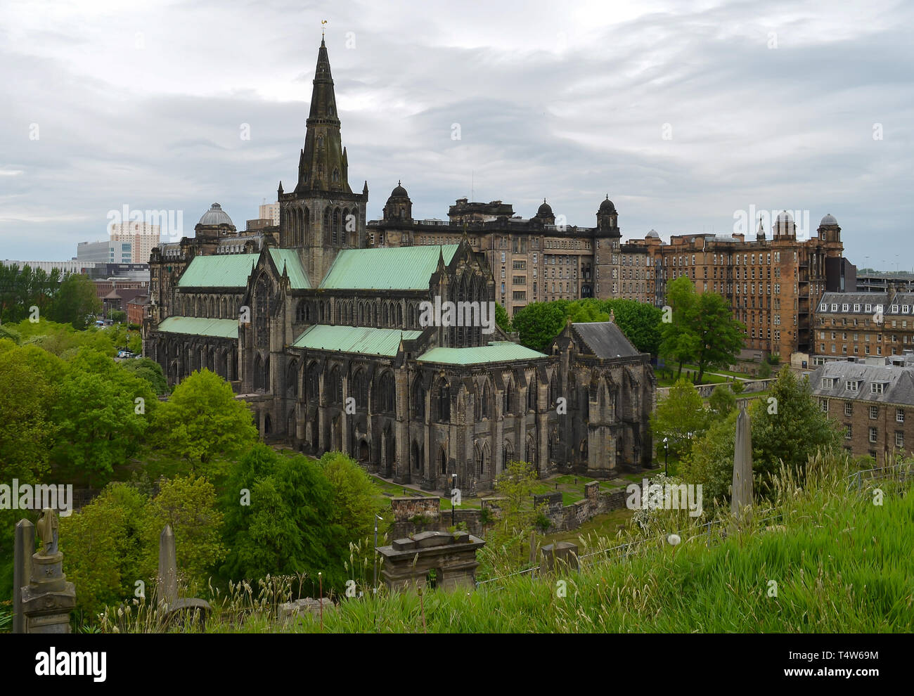 Gothic architecture glasgow cathedral scotland hi-res stock photography ...