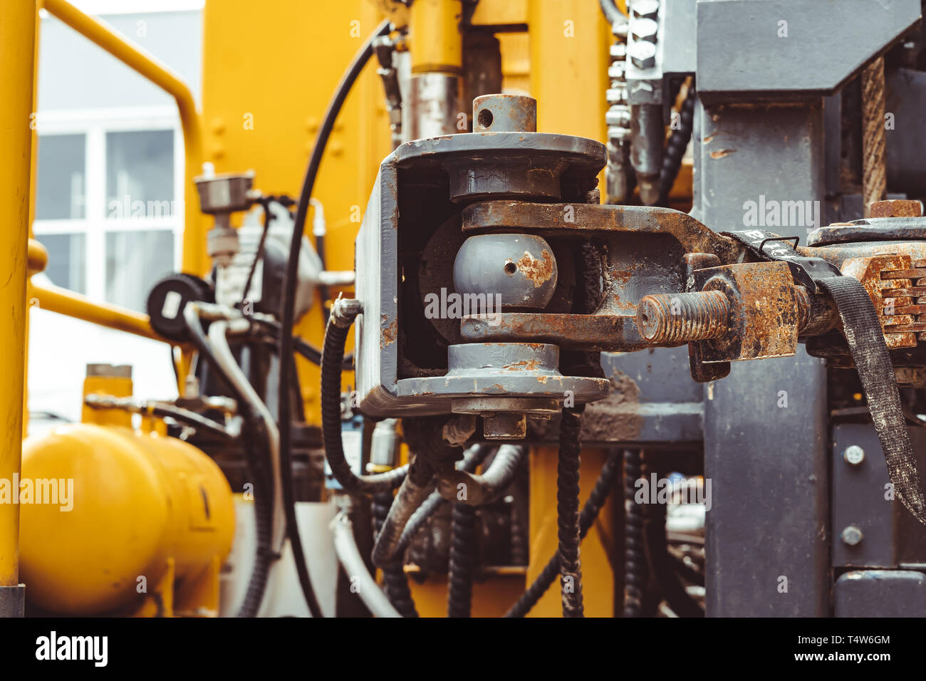 Close-up shot of car engine hoses and tubes Stock Photo - Alamy