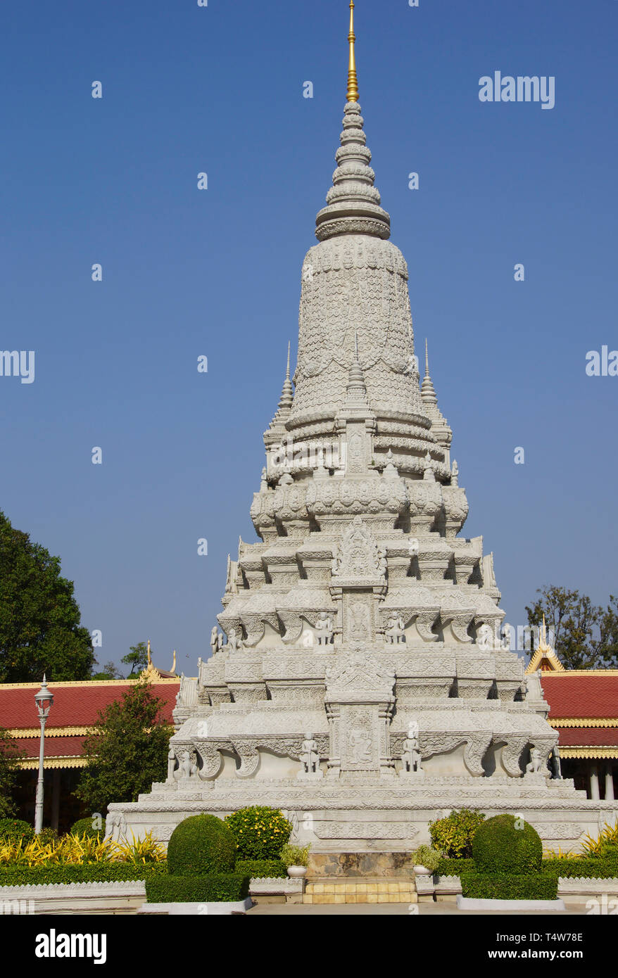 Buddhist stupa at the National Palace, Phnom Penh, Cambodia Stock Photo ...