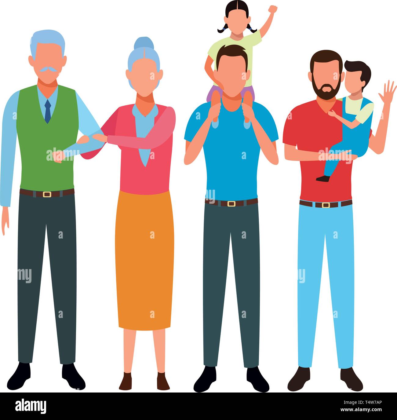 family avatar cartoon character Stock Vector Image & Art - Alamy