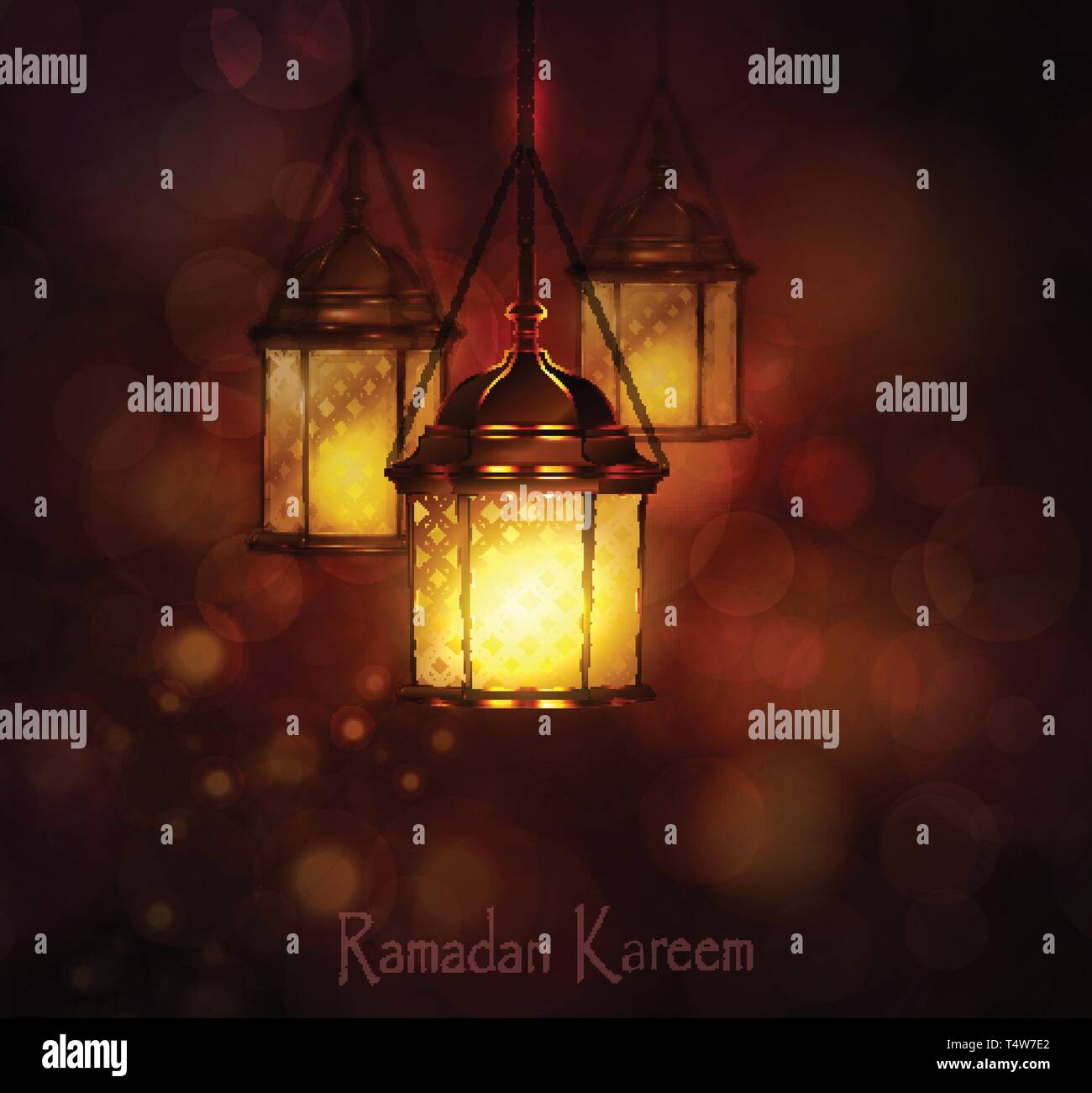 Intricate Arabic lamps with lights Stock Vector Image & Art - Alamy