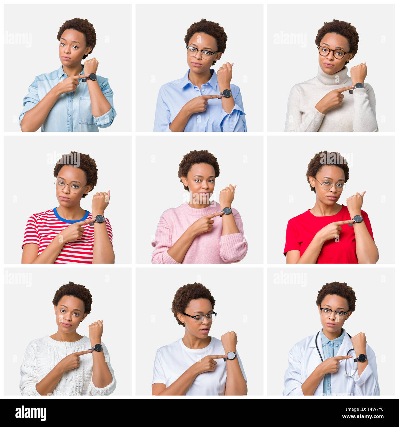 Young african american woman with afro hair over isolated background In ...