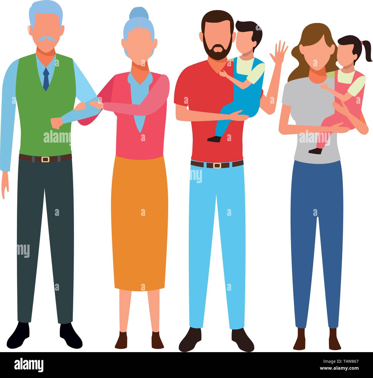 family avatar cartoon character Stock Vector Image & Art - Alamy