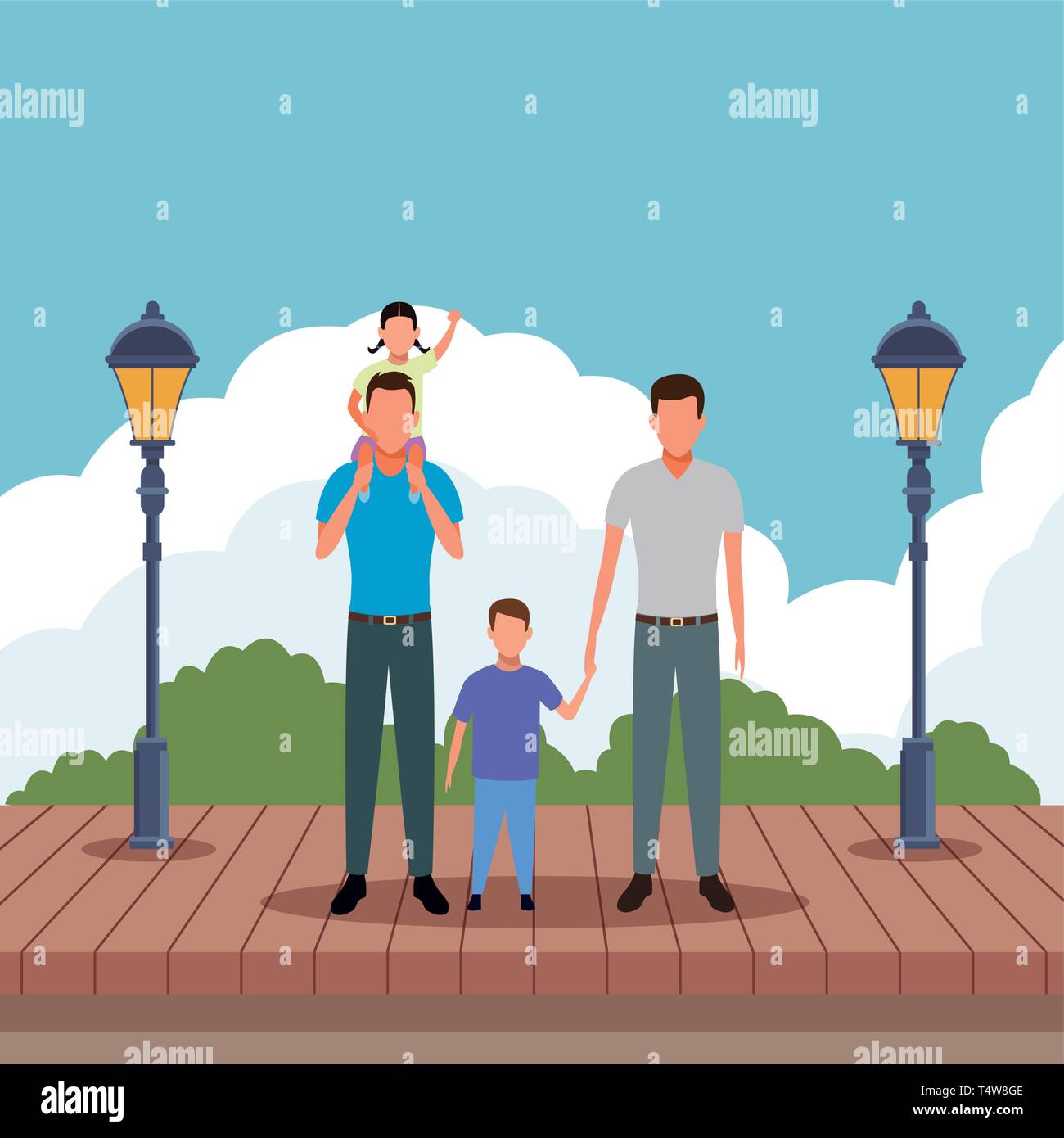 men with child avatar cartoon character Stock Vector Image & Art - Alamy
