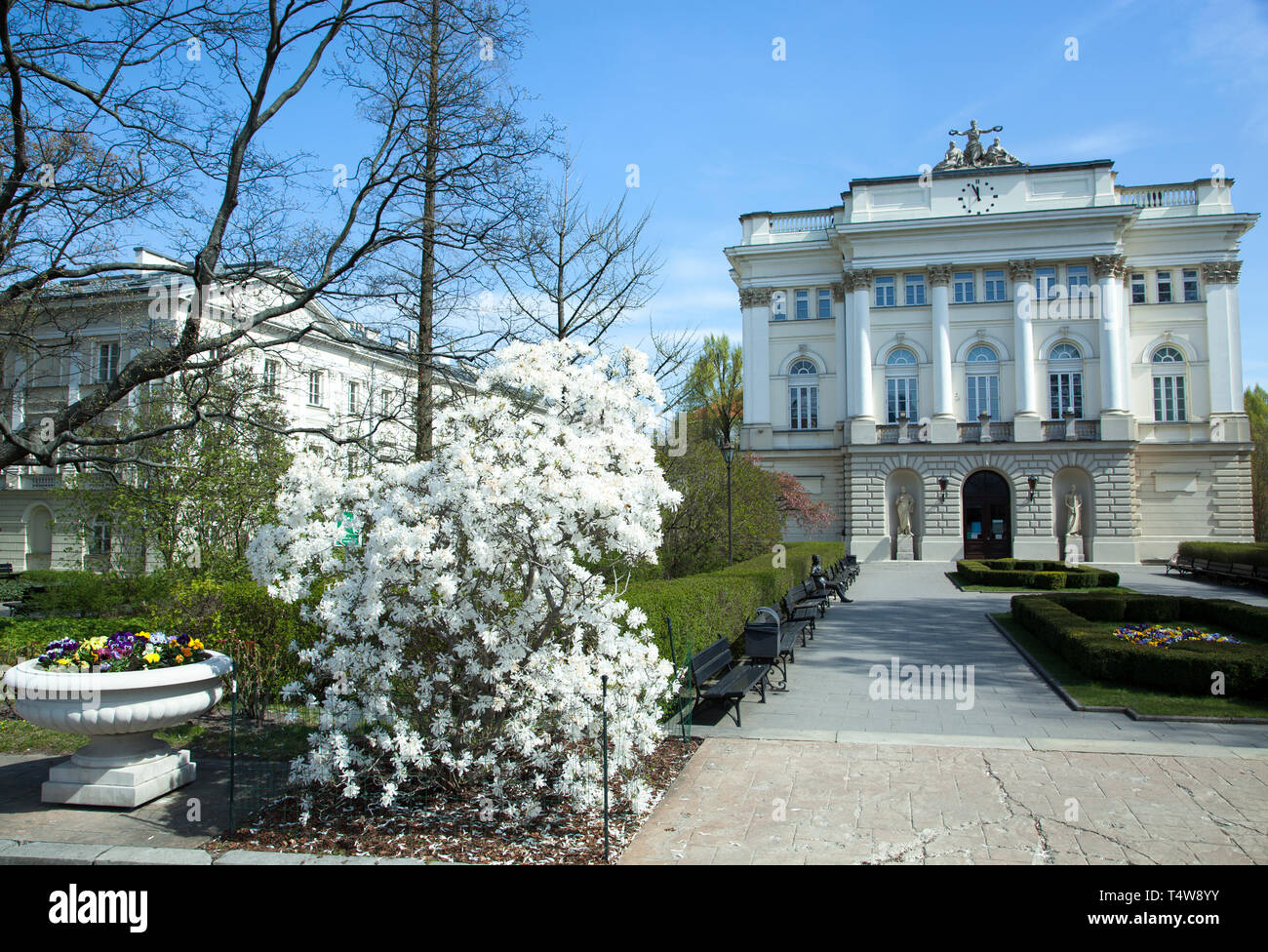 The view of historic Collegium Novum building inside the university ...