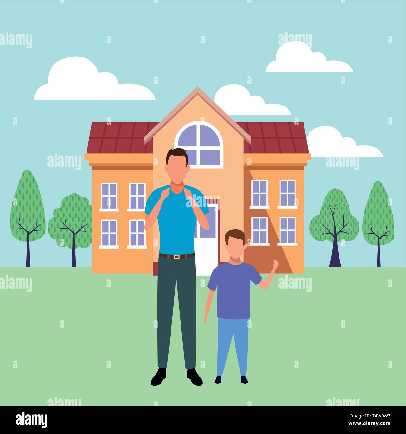 man and child Stock Vector Image & Art - Alamy