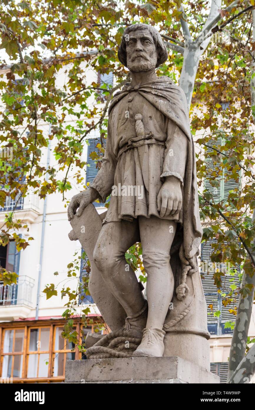 Jaume Ferrer, Autor: Joan Grauches ,1915 ,Piedra viva. ,Plaça Drassana ...