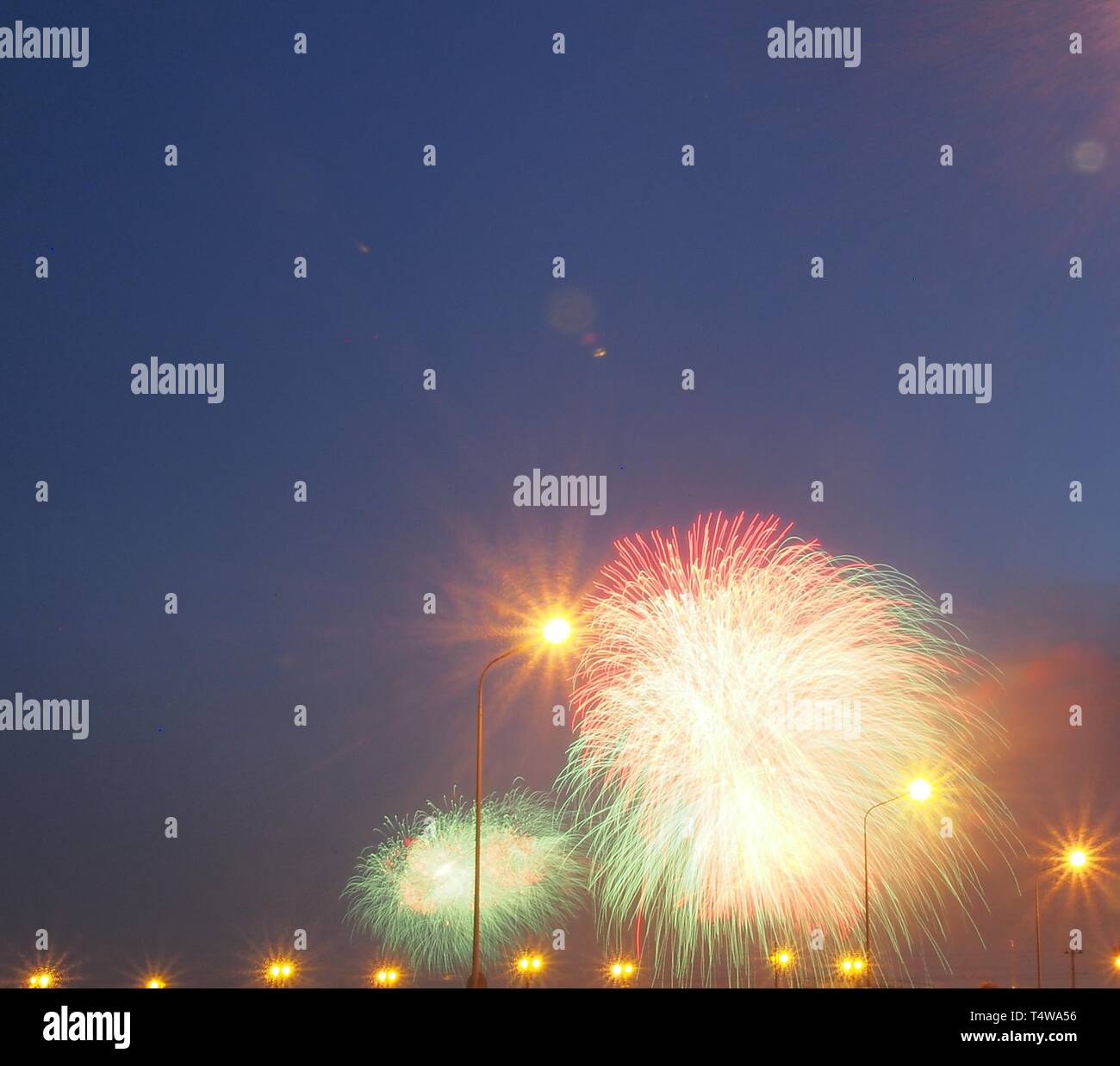 Beautiful bright flashes fireworks in hi-res stock photography and ...