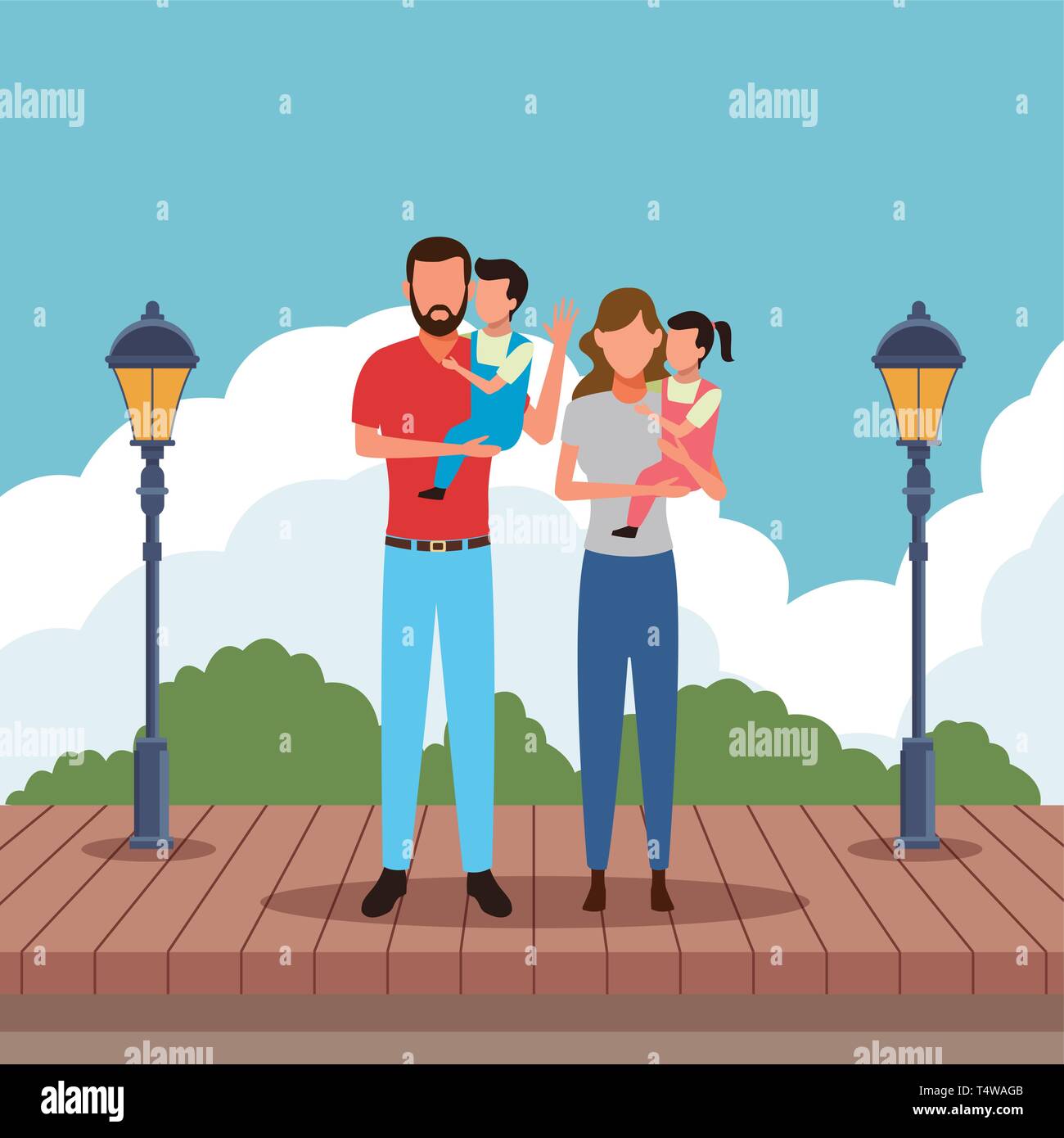 family avatar cartoon character Stock Vector Image & Art - Alamy