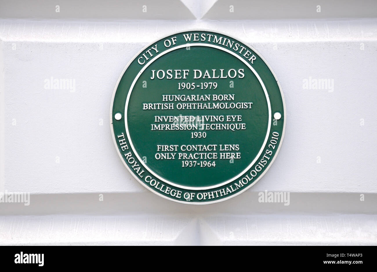 London, England, UK. Commemorative Blue Plaque: Josef Dallos (1905-1979 ...