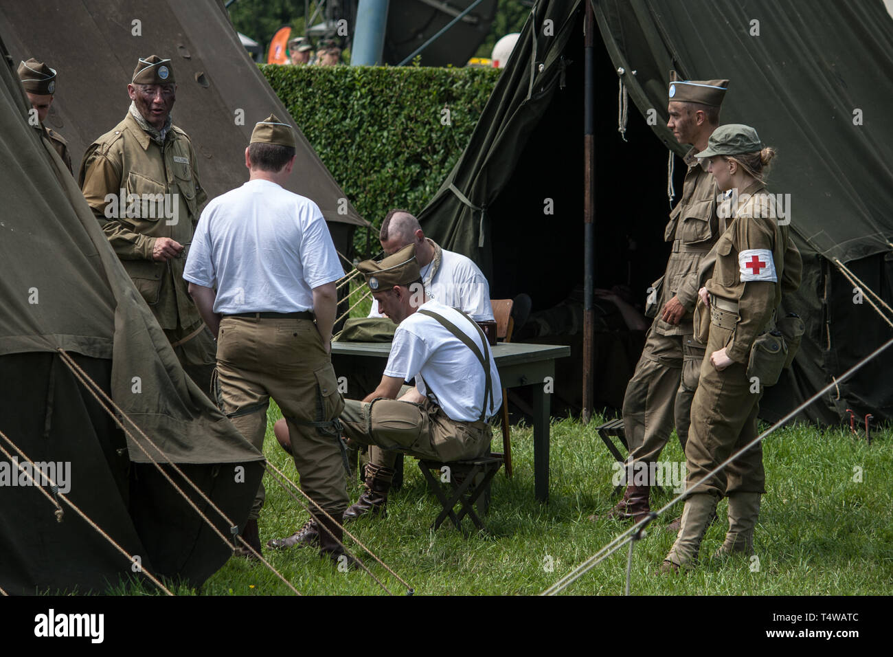 World War Two D Day Anniversary Commemorations, Normandy France Stock ...