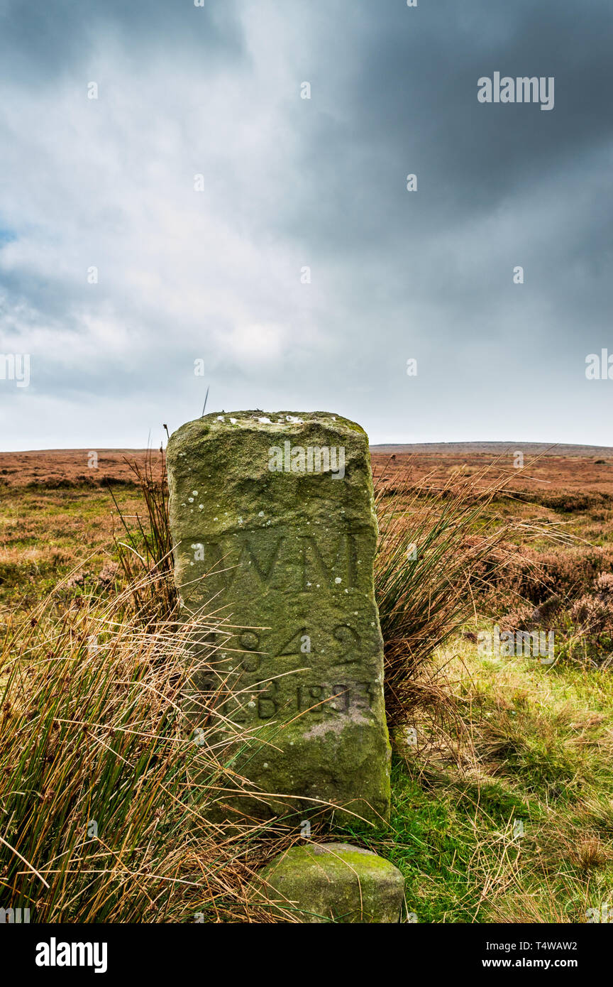 Old Boundary Stone Stock Photo - Alamy