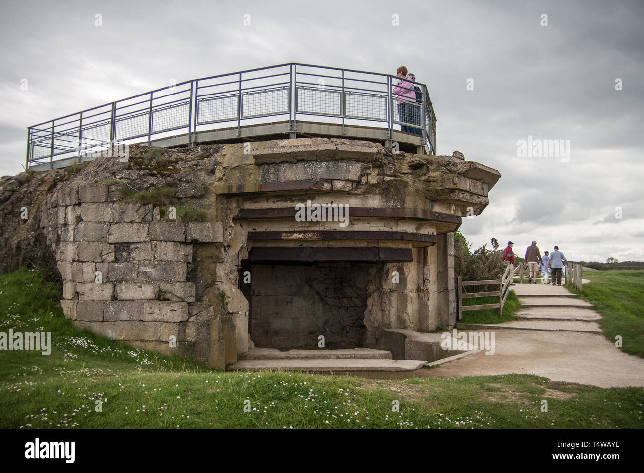 Fortifications at Pointe du Hoc, Normandy, France Stock Photo - Alamy