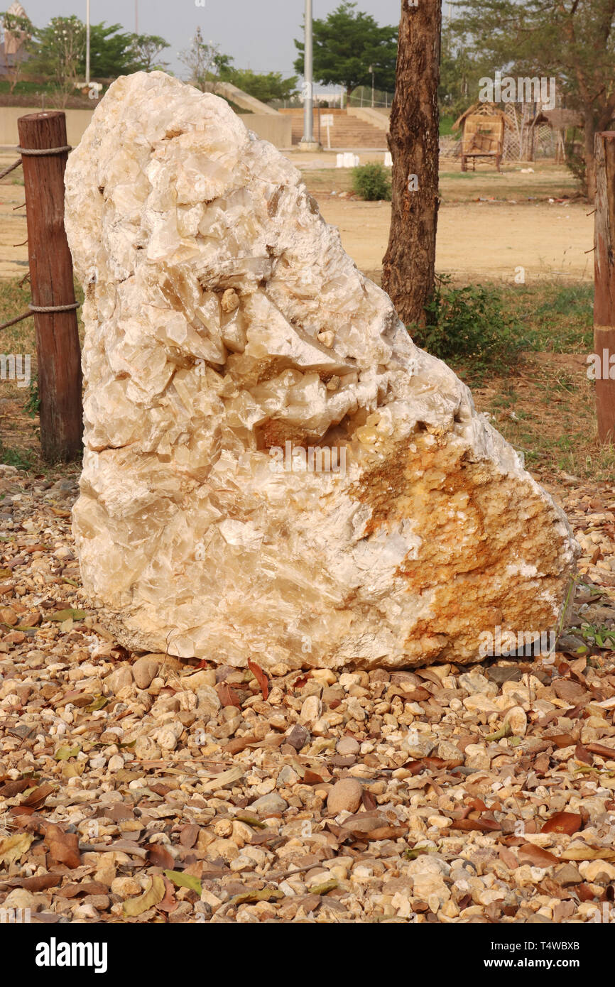 Calcite Stone on countryside field Stock Photo - Alamy