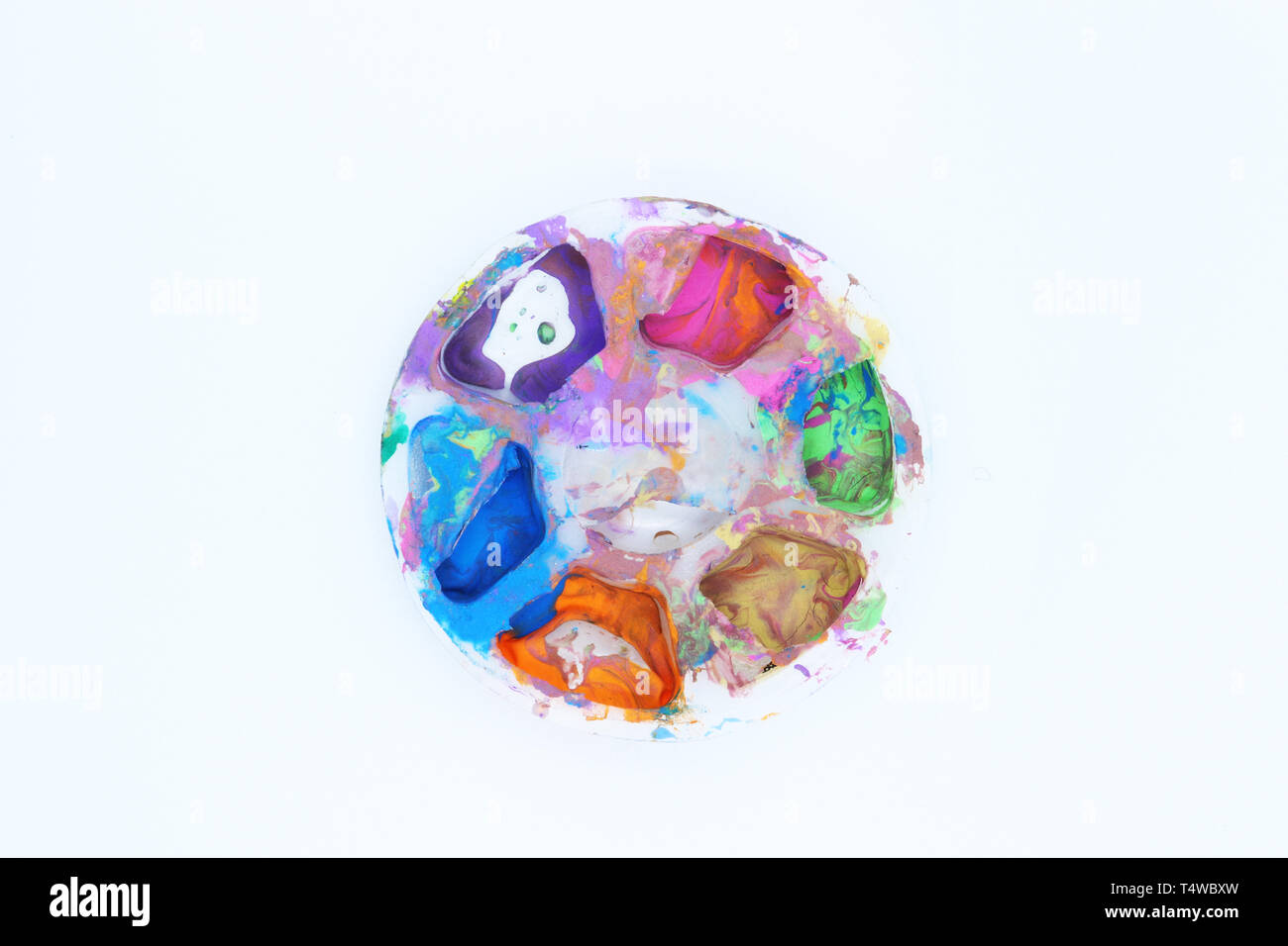 palette color isolated on white background Stock Photo - Alamy