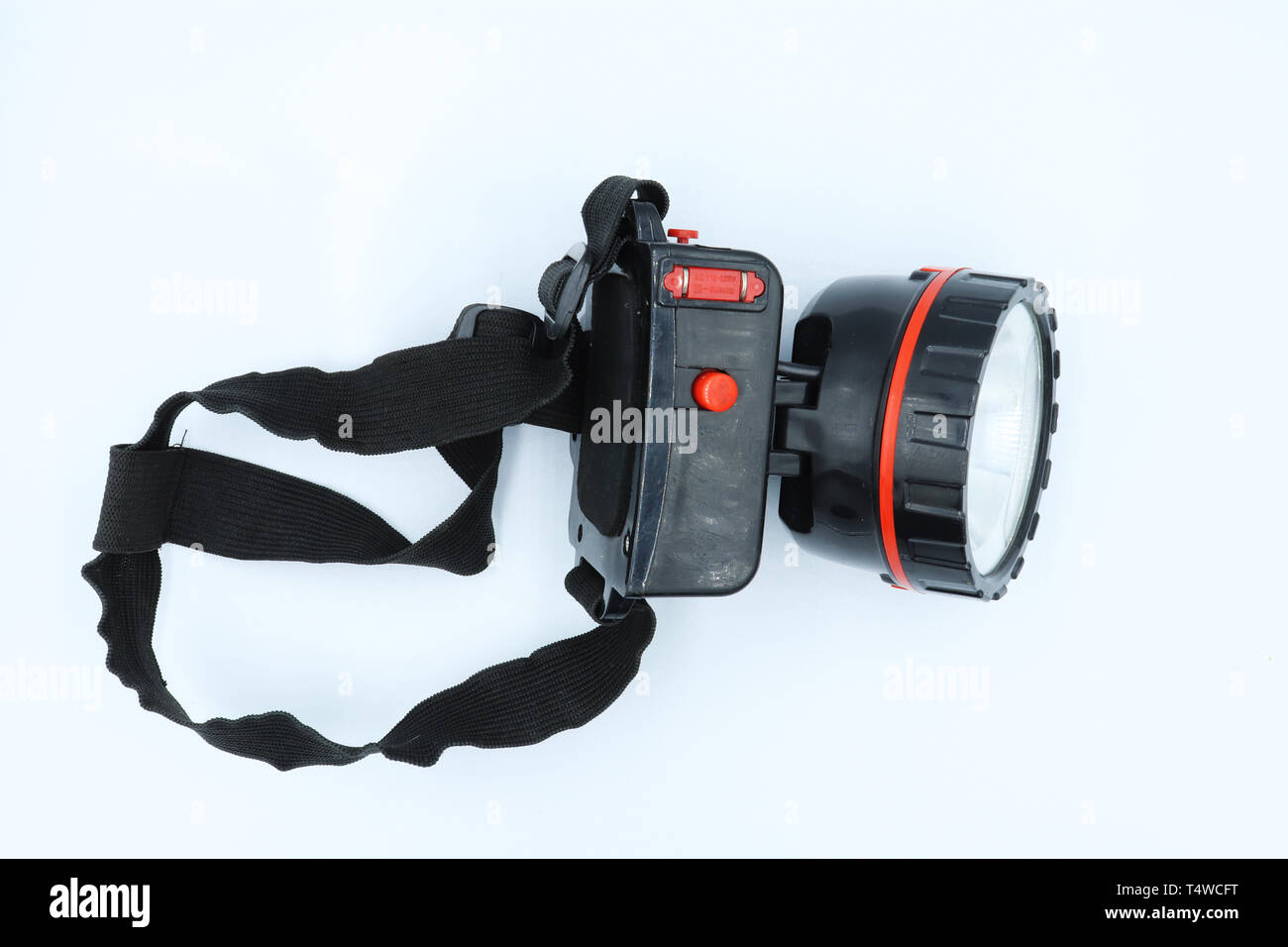 head flashlight isolated on white background Stock Photo - Alamy