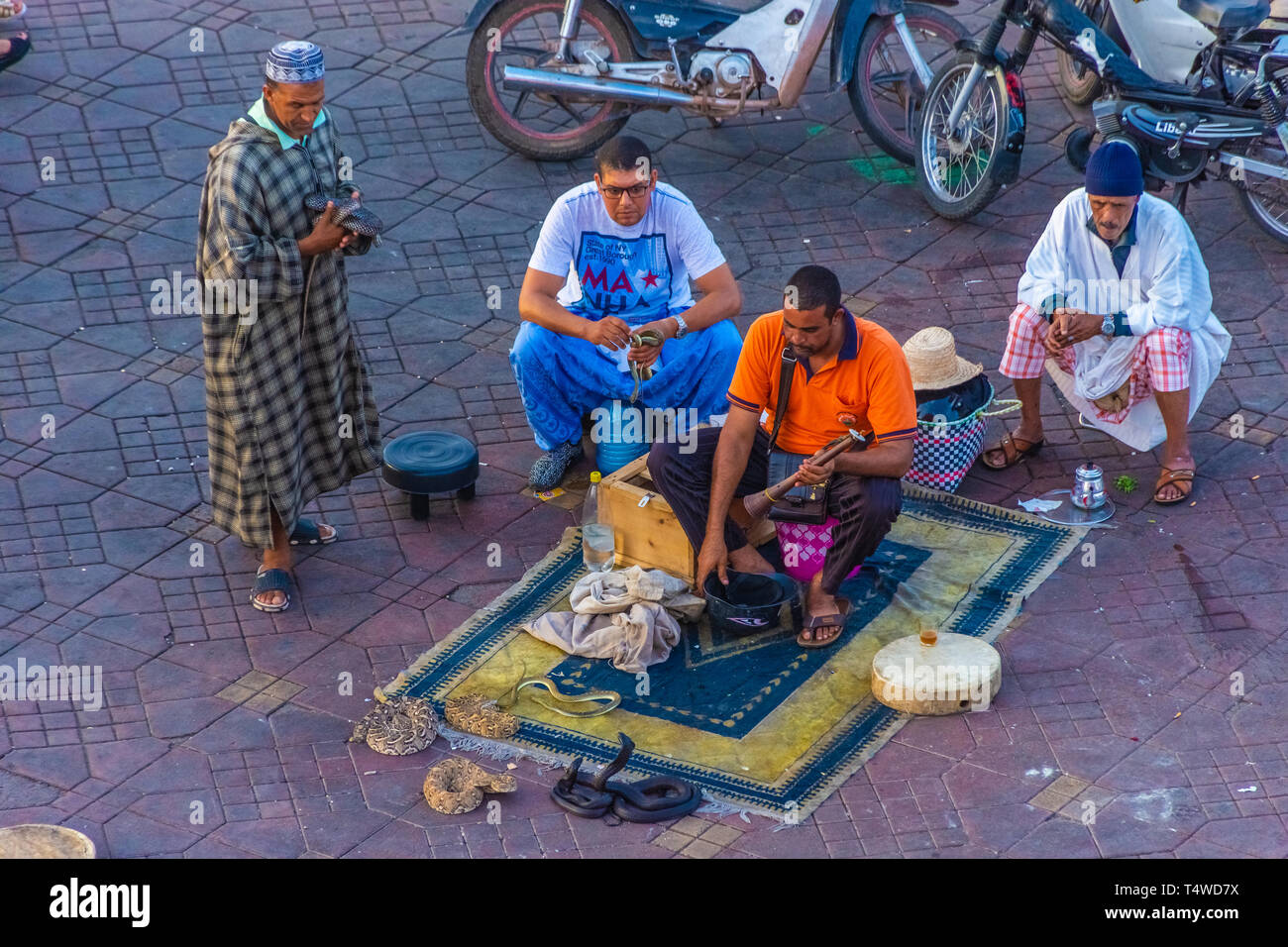 Marrakesh snakes tourist hi-res stock photography and images - Alamy