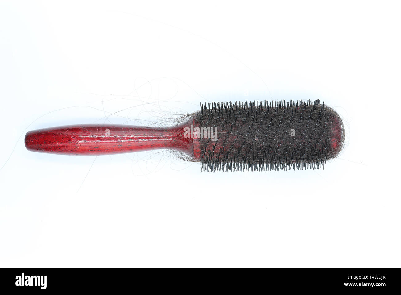 dirty comb with hairs isolated on white background Stock Photo - Alamy