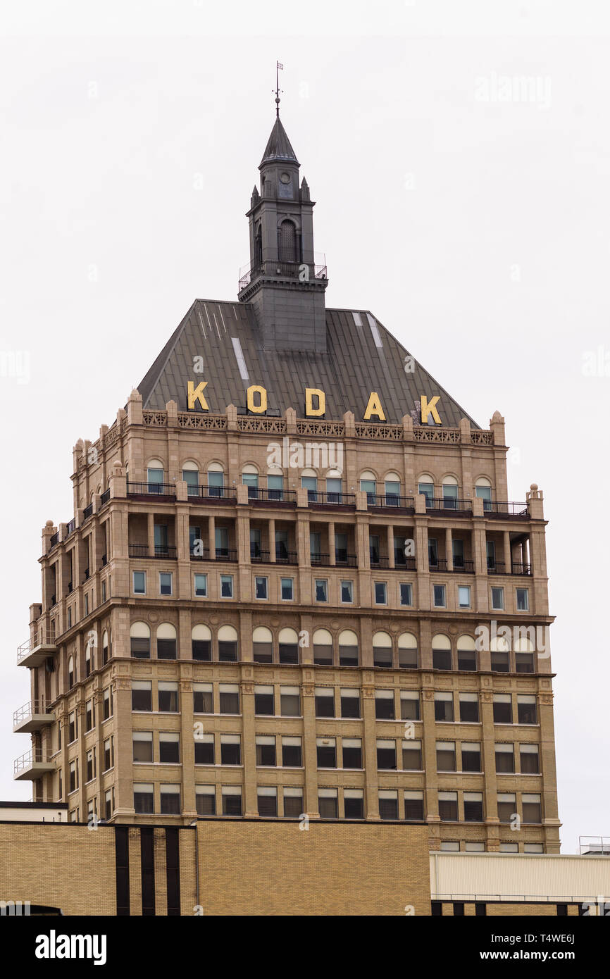 Rochester, USA. 18 Apr, 2019. Building, exterior at The World ...