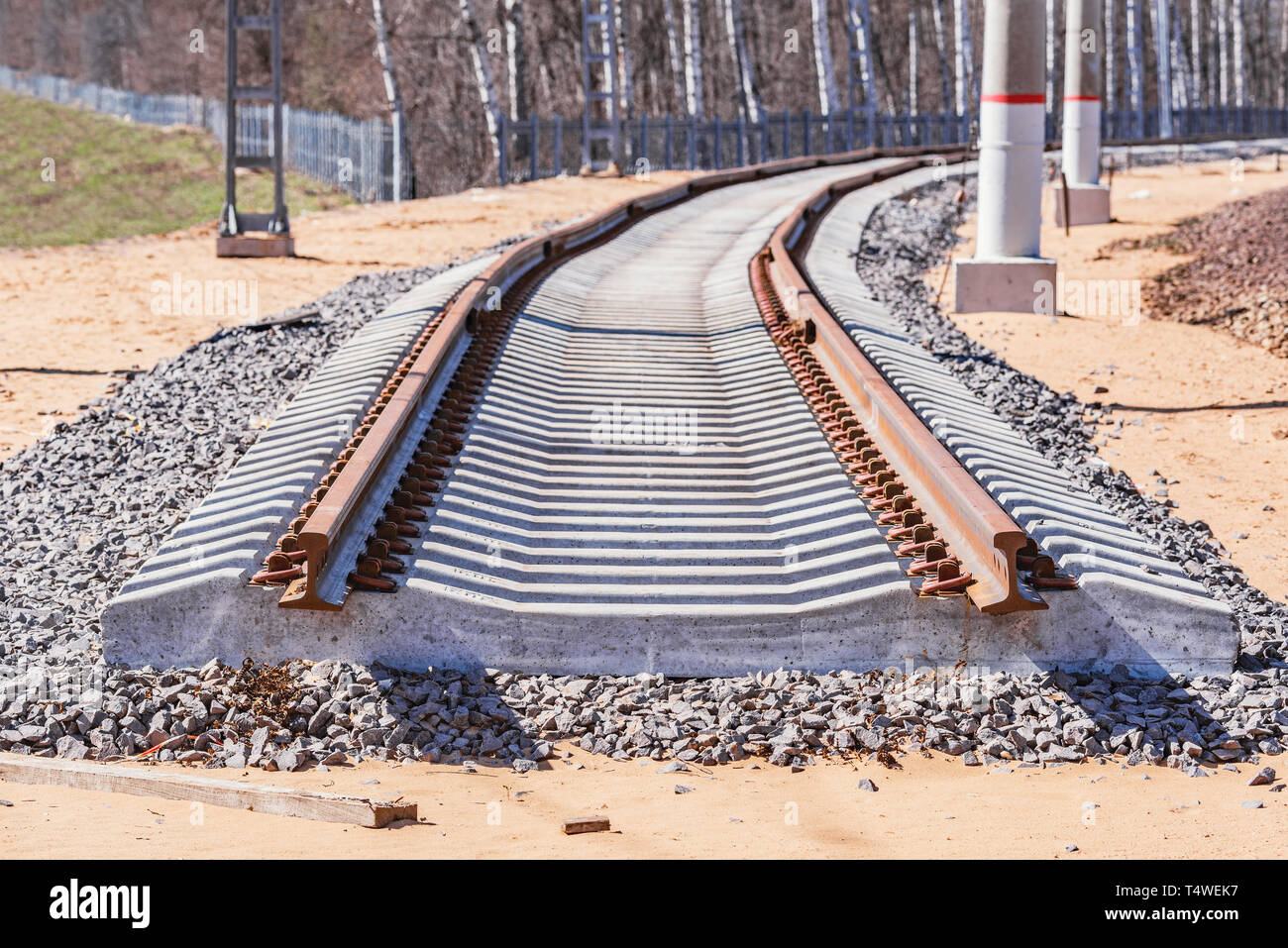 Construction site of the new railway line Stock Photo - Alamy