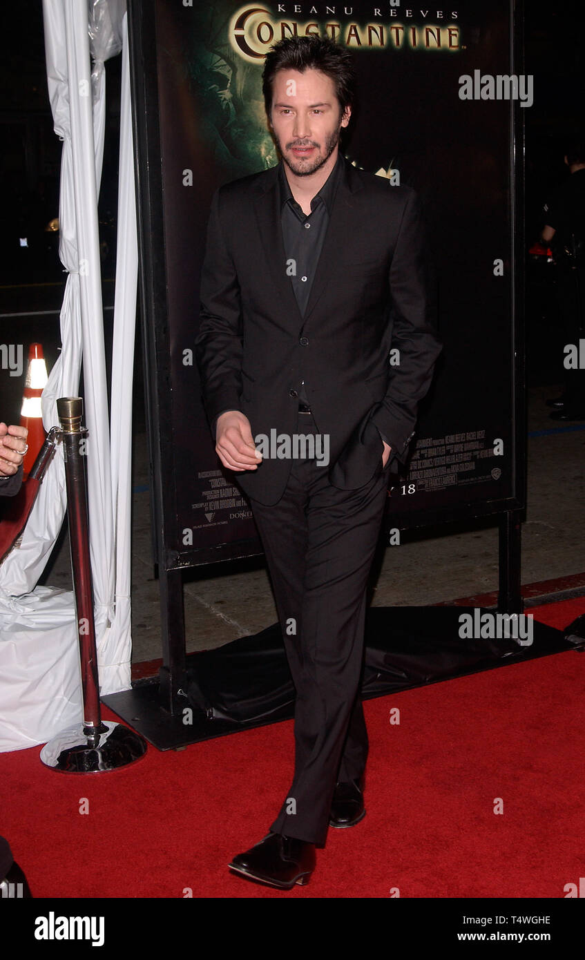 LOS ANGELES, CA. February 16, 2005: Actor KEANU REEVES at the world ...